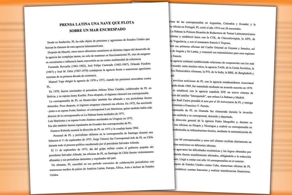 Prensa Latina, una nave que flota sobre un mar encrespado - Revista ...